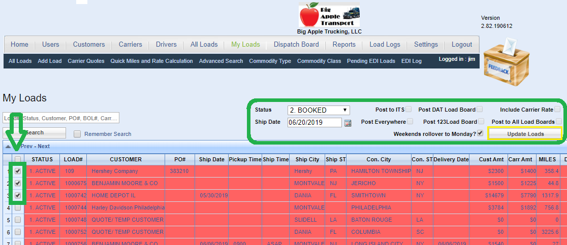 BulkLoadUpdate · Load Manager